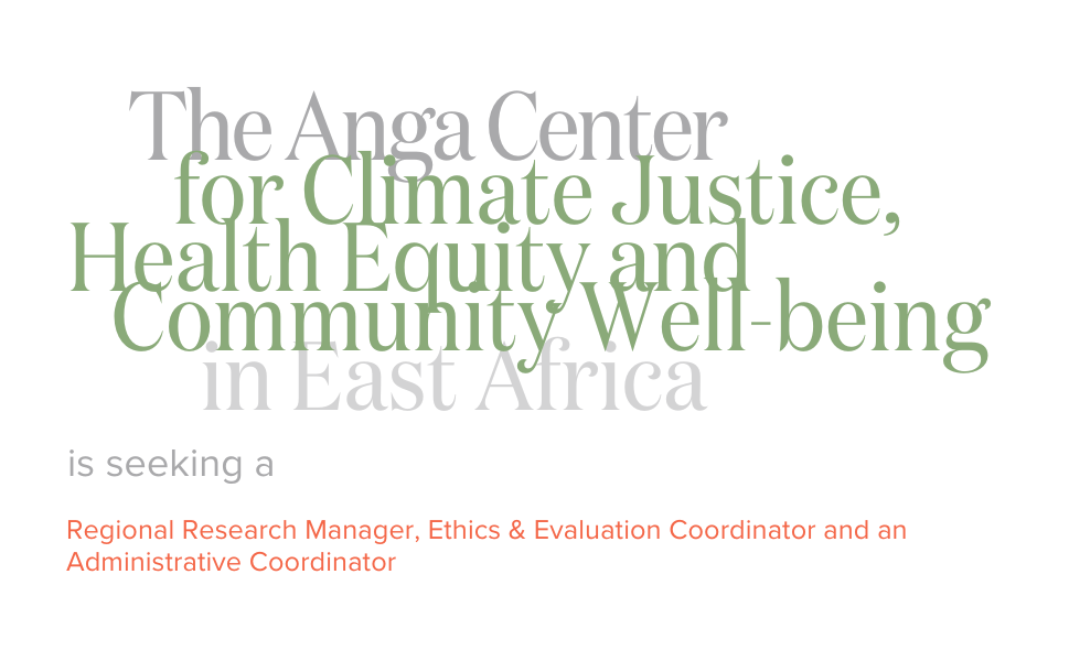 Application are open: The Anga Center for Climate Justice, Health ...